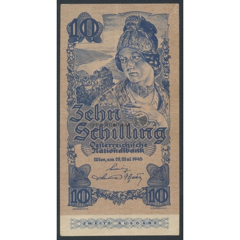 10 Schilling 2.Auflage - G. Riedmann - Philatelie & Numismatik